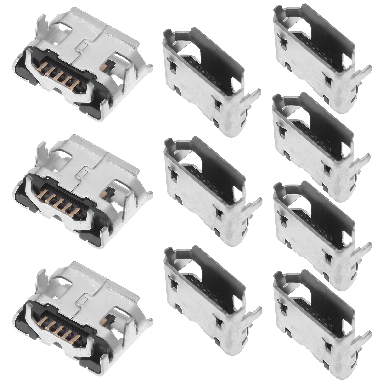 10pcs Phone Micro USB Female Socket Connector Jack Keyboard 5 Pins ...