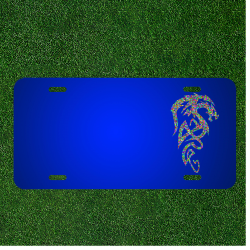 Custom Personalized License Plate With Add Names To Tribal Drake Dragon ...