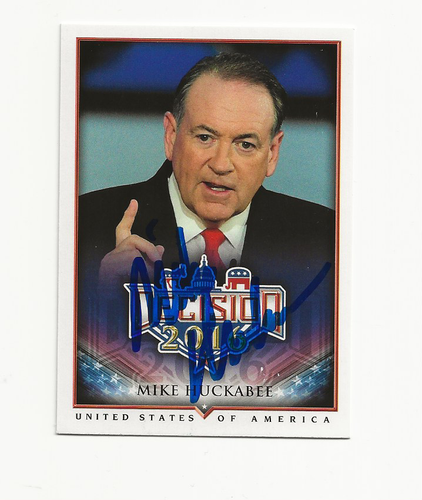 MIKE HUCKABEE AUTOGRAPHED CARD | eBay