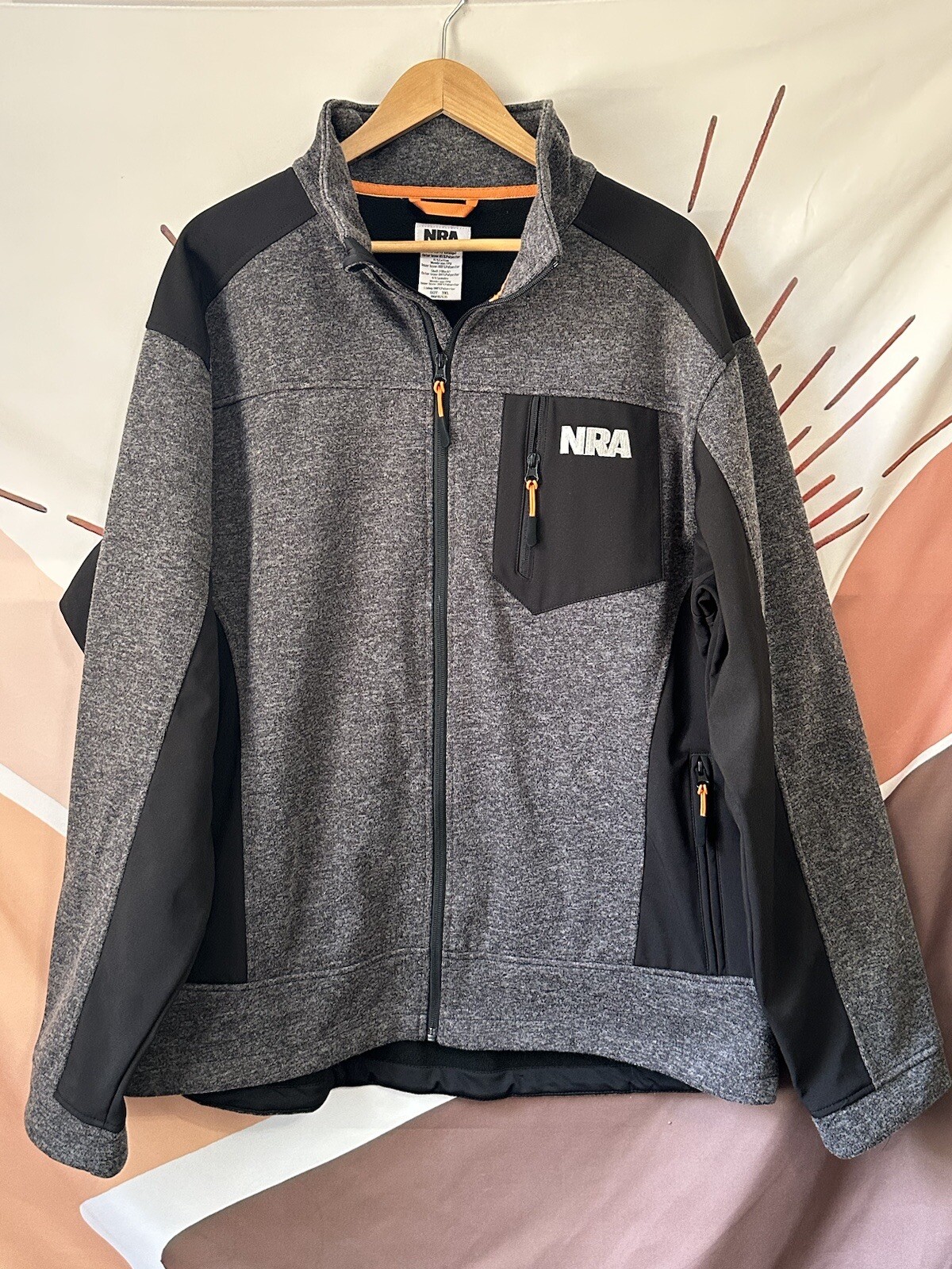 NRA National Rifle Association Mens Hunting Jacket Sz 3XL Fleece Zip ...