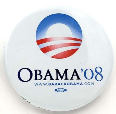 2008 Barack Obama Classic Campaign Button - White | eBay