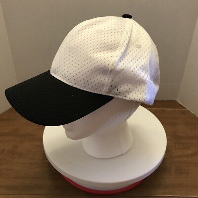 OC White And Black Hook And Loop Hat Cap New Blank Jersey | eBay