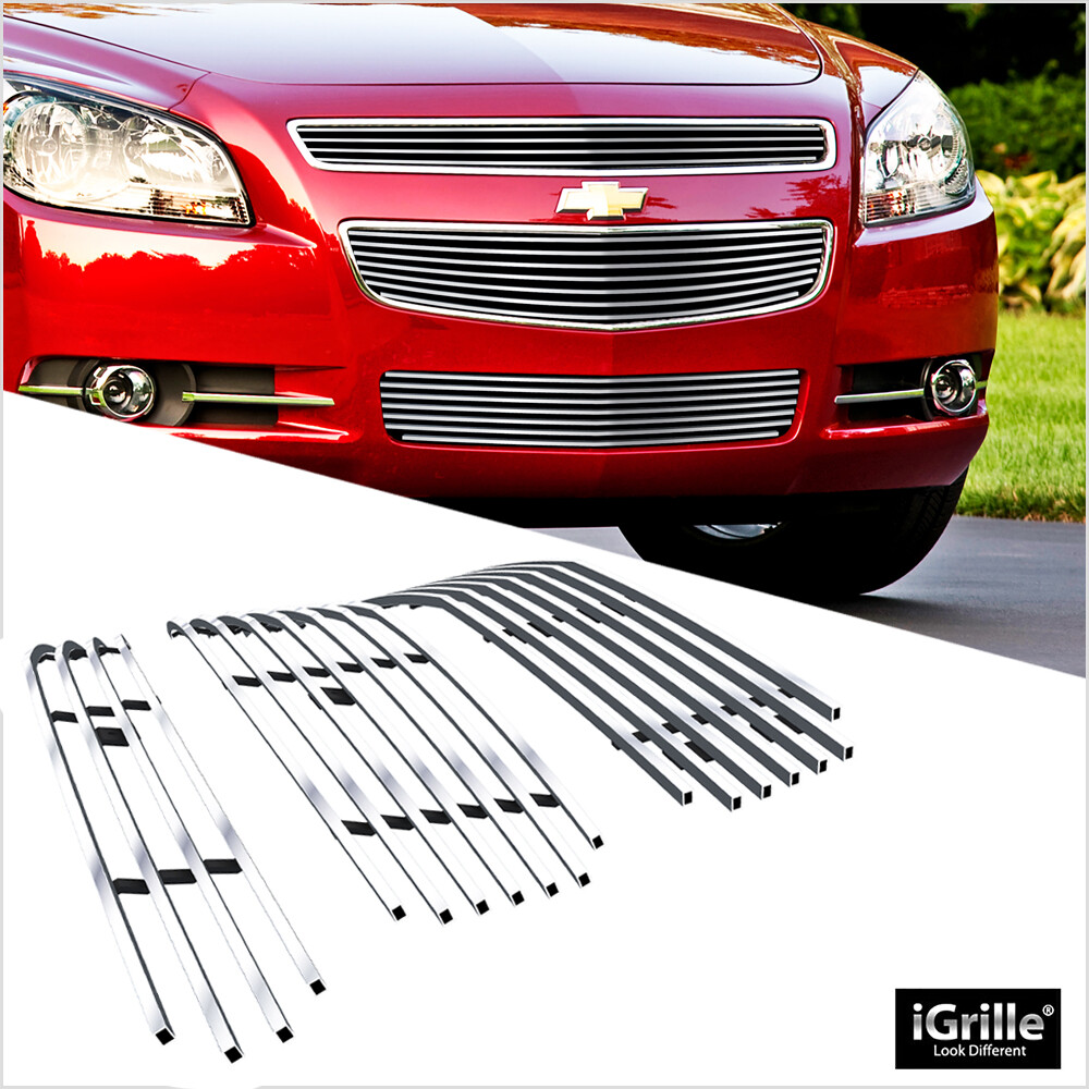 2011 Chevy Malibu Grill Assembly Chrome Delete Grille Overlay For