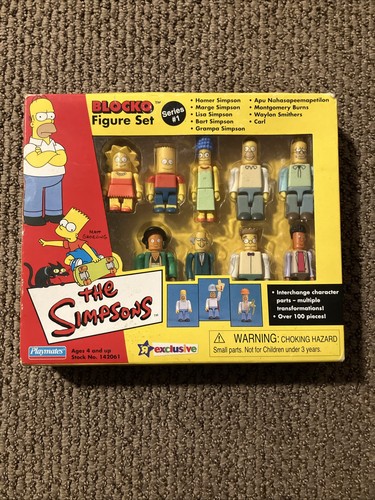 THE SIMPSONS 2002 BLOCKO FIGURE SET SERIES 1 TOYS R US NEW IN BOX ...