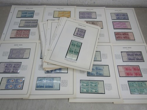 Nystamps US much mint NH old stamp plate block collection high cost ...