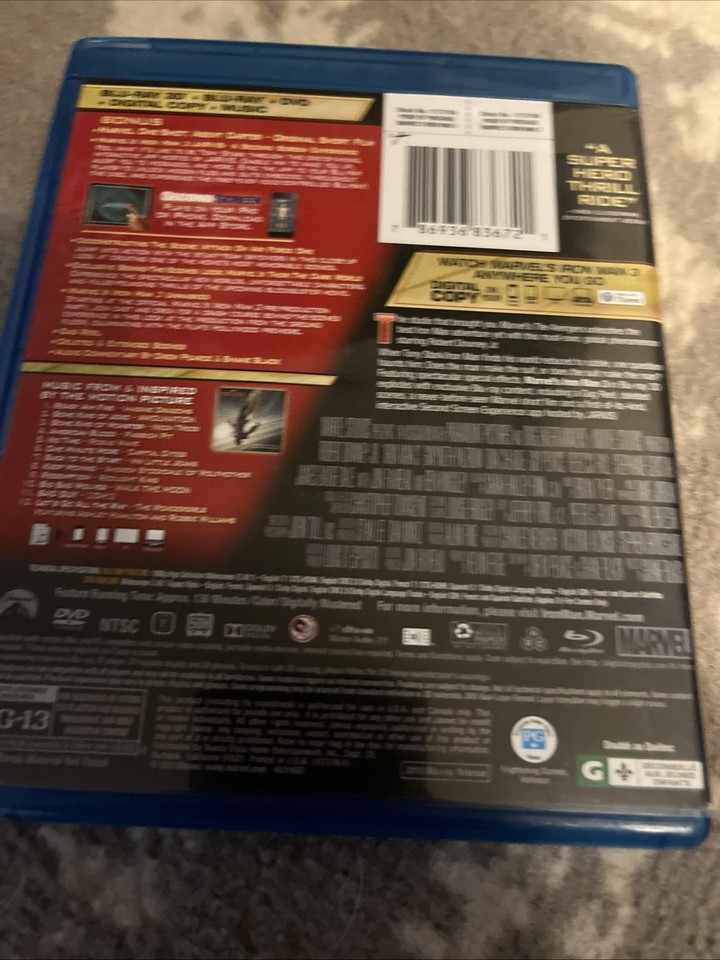3D Blu-ray 6 Movie Bundle Iron Man Smurfs Transformers TMNT John Carter ...