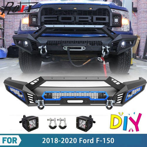 For 2018-2020 Ford F-150 3 IN 1 Front Bumper Assembly w/LED Pod Lights ...