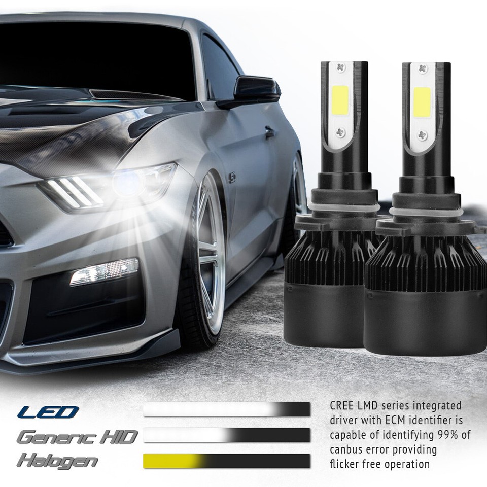 2x 9012 HIR2 LED Headlight Bulb High/Low Beam Kit 72W 6000K Philips ...