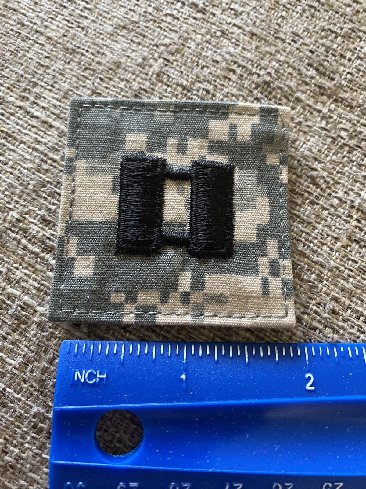 US Army Captain CPT O-3 Rank ACU Hook / Loop Pattern Military Patch ...