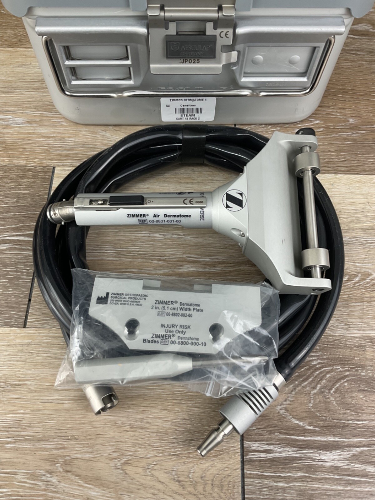 Zimmer Air Dermatome Kit 00-8801-001-00 Skin Grafting Tool Variable ...