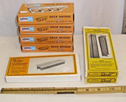 ATLAS N SCALE DECK BRIDGES X7 LOT BOXED | eBay