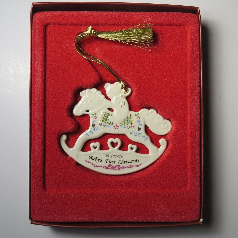 Lenox 2007 Baby's First Christmas Rocking Horse Ornament with Box | eBay