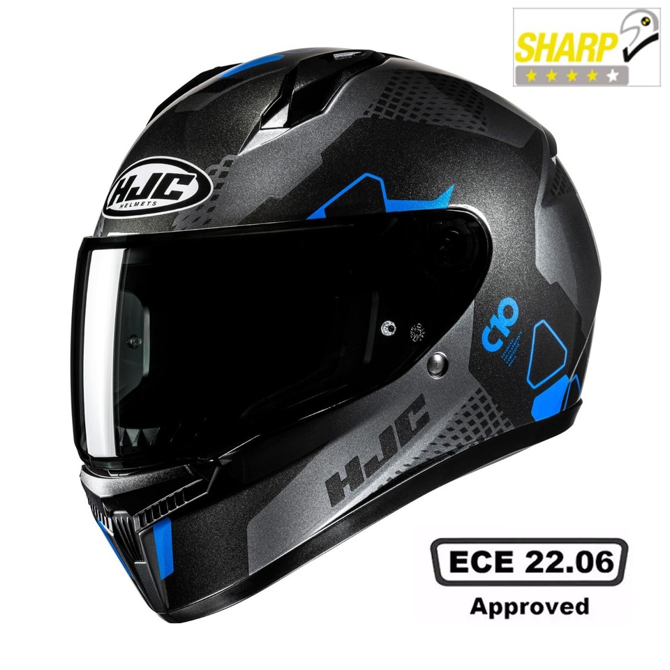 HJC C10 Aspa Full Face Motorcycle Helmet Motorbike Scooter ACU Gold ...