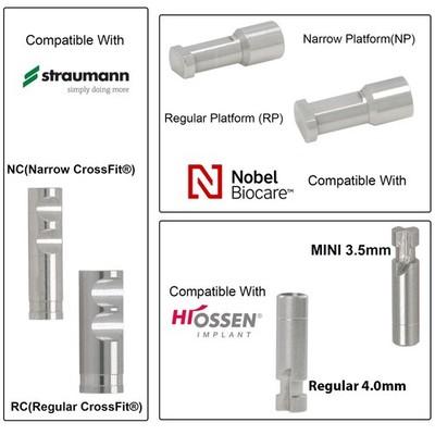 Lab Implant Analog For Hiossen Osstem M/R Nobel Biocare NP/RP ITI NC/RC ...