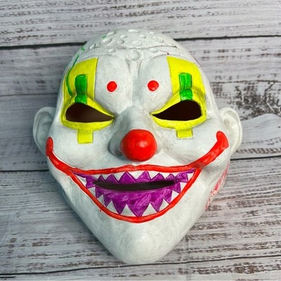 Creepy Scary Clown Mask Gang Raf Neon mask Halloween Costume Black ...