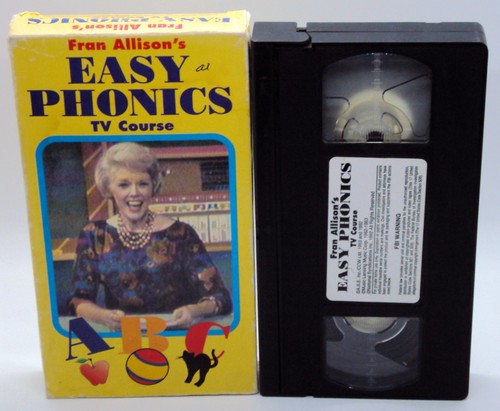 FRAN ALLISON'S EASY PHONICS TV COURSE VHS 3 Hours 50 Lessons ABC Learn ...