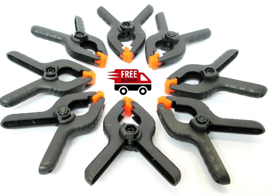 8 Spring Clamps 2.5 inch 64 mm Model Making airfix jewellery craft ...
