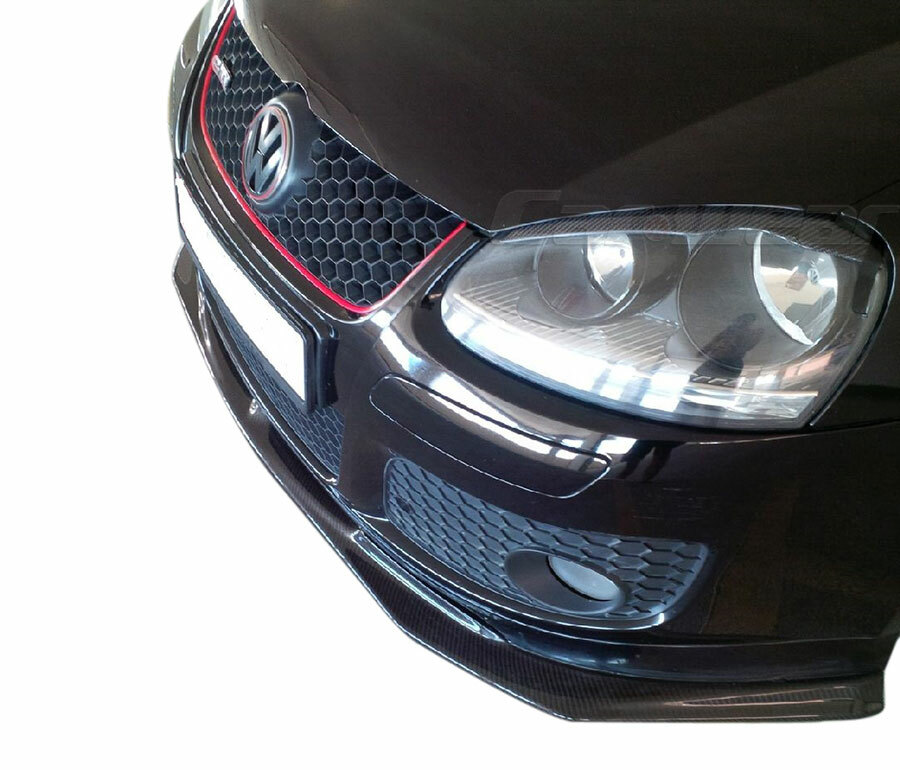 Real Carbon Fiber Eyebrows Eyelids Headlight Cover for VW Golf 5 V Mk5 ...