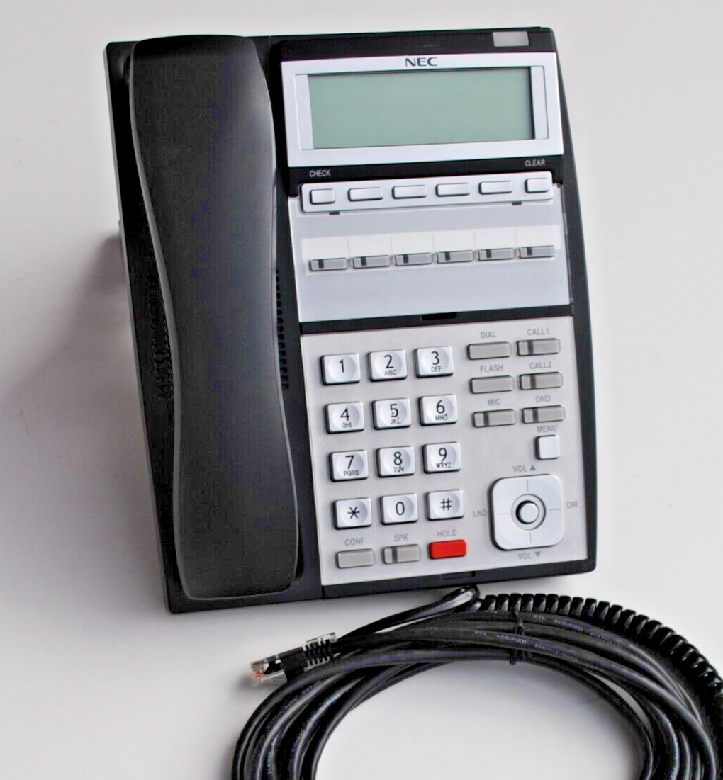 NEC IP-6v IP 6-Button Display Phone Black ~ Part# 0910062 ~ IP3NA-6TIXH ...