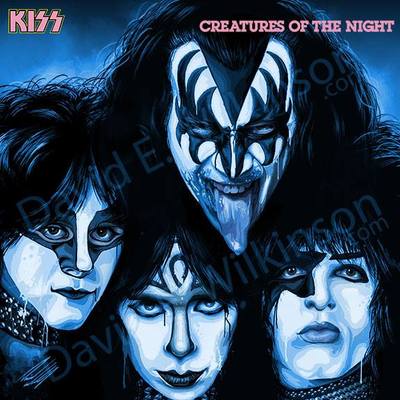 KISS Creatures of the Night Redesign Artwork Giclee' Print by David E ...