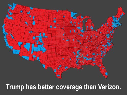DONALD TRUMP 2024 better coverage County Map Red Metal Fridge Magnet ...