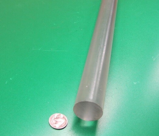 Polycarbonate Round Rod 1 1/4" (1.25") Diameter x 48" Length, Natural ...
