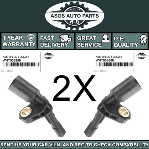 2X REAR ABS SPEED SENSOR Fits SKODA OCTAVIA SUPERB YETI WHT003858 ...