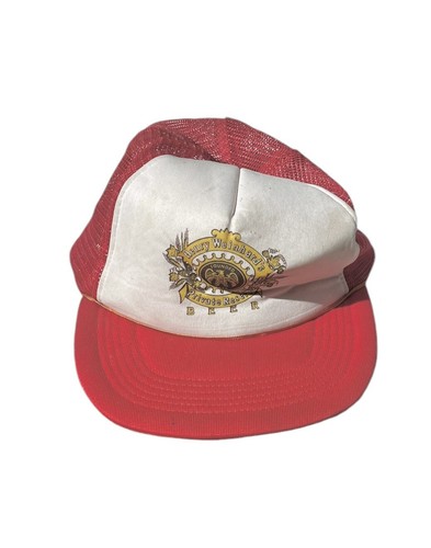 Vintage Henry Weinhard’s Beer Snapback Red Trucker Hat Cap Mesh Rare ...