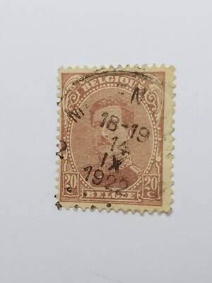 Rare 1922 Belgique 20 Cent Stamp Belgium Europe Collectible Mint Stamps ...