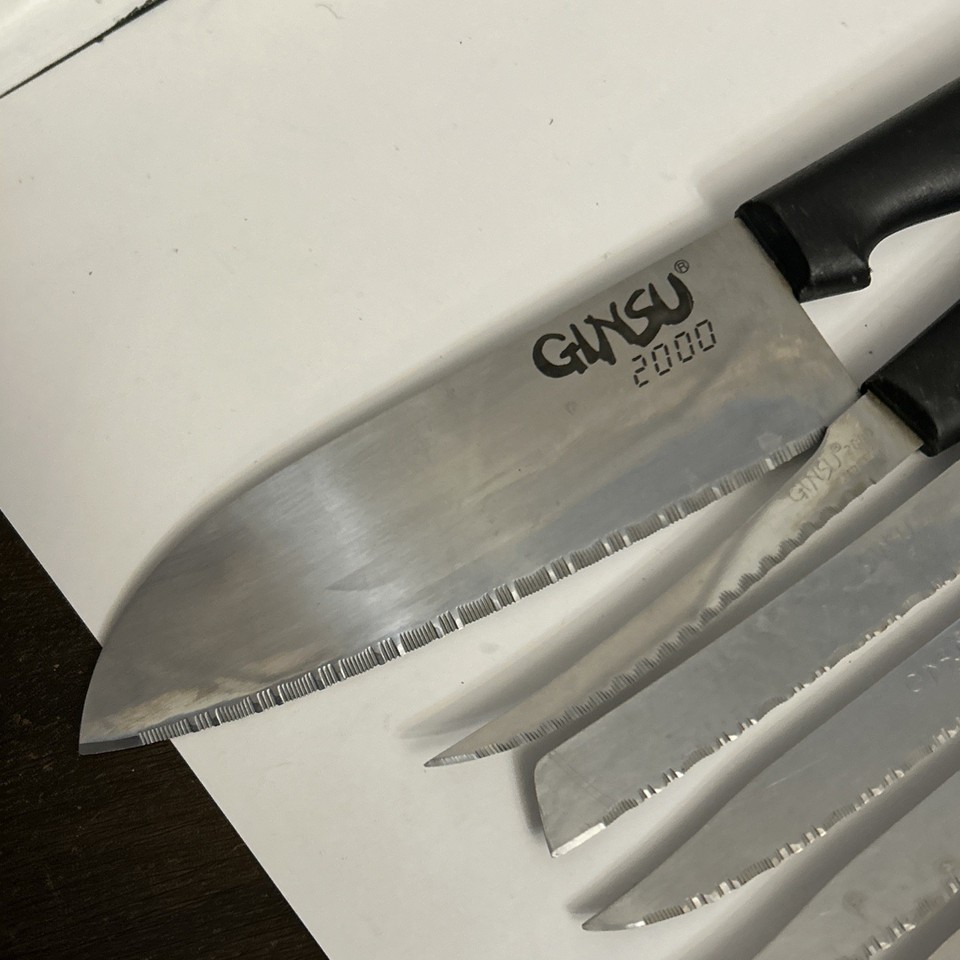 8 VTG Ginsu 2000 Deluxe Knife Set Original As Seen on TV! Steak Knives + Chef | eBay