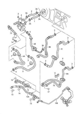 Genuine AUDI A6 Avant S6 quattro A6L 4F 4F2 4F5 4Z Heating Hose ...