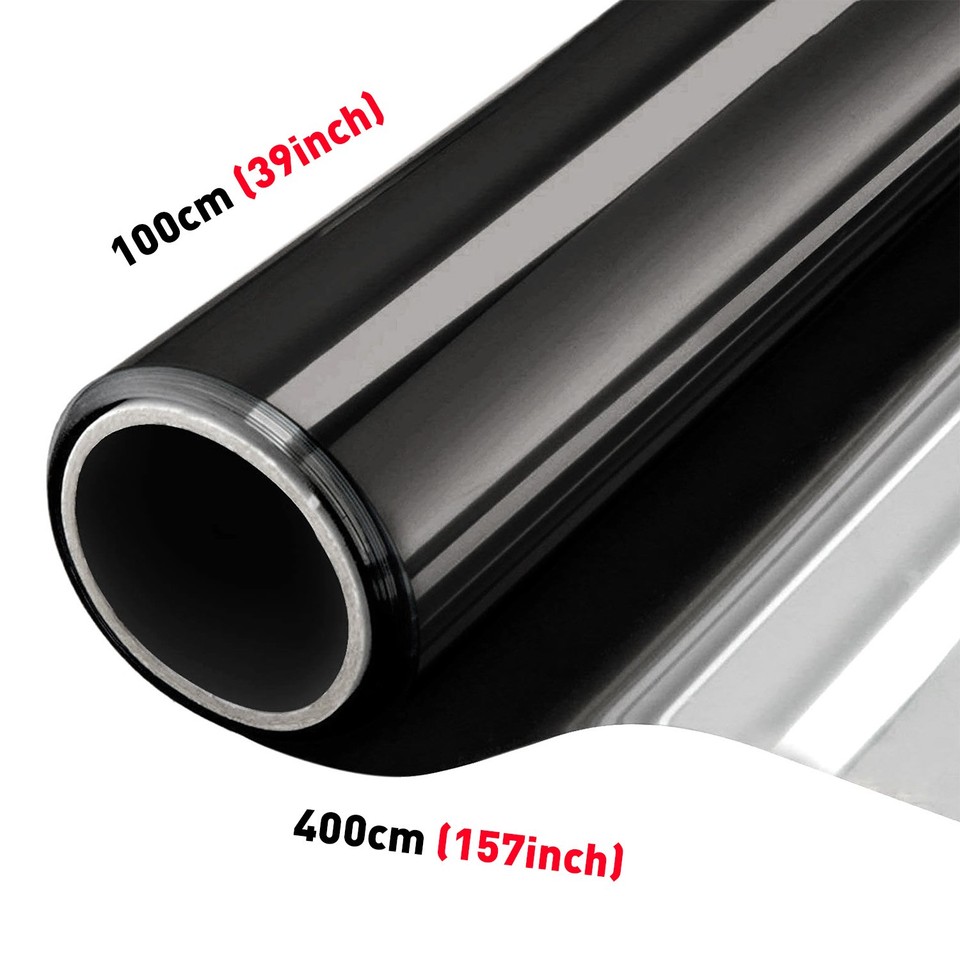 NEW Reflective Window Glass Tint Block Heat UV Glare One Way Film 5% ...