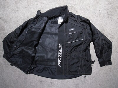 GMAX Waterproof JACKET Mens XL Motorcycle Moto Riding MX Scotchlite 3M ...
