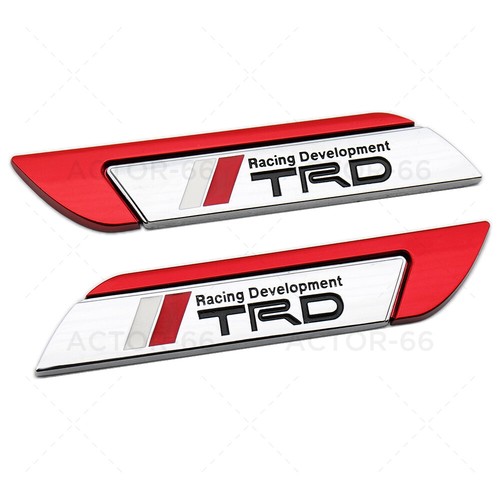 Set TRD Pro Racing Fender Badge Emblem Logo Side Marker For Toyota ...