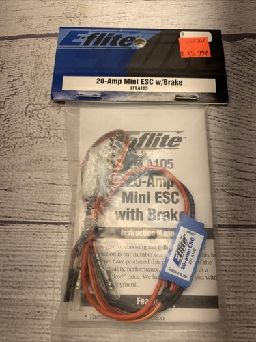 E-FLITE 20 amp MINI ESC W/ BRAKE EFLA105 Box C4 | eBay