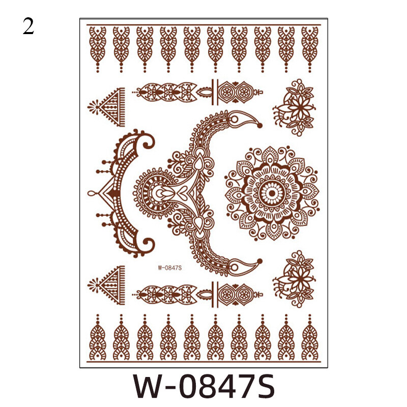 Lace Rose Henna Tattoo Stickers Women Body Chest Art Temporary Tattoo ...