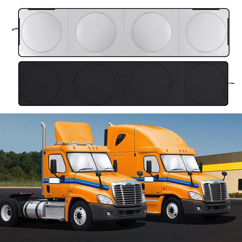 For Semi-Truck Volvo VNL Windshield Side Window Sun Shade Cover UV ...