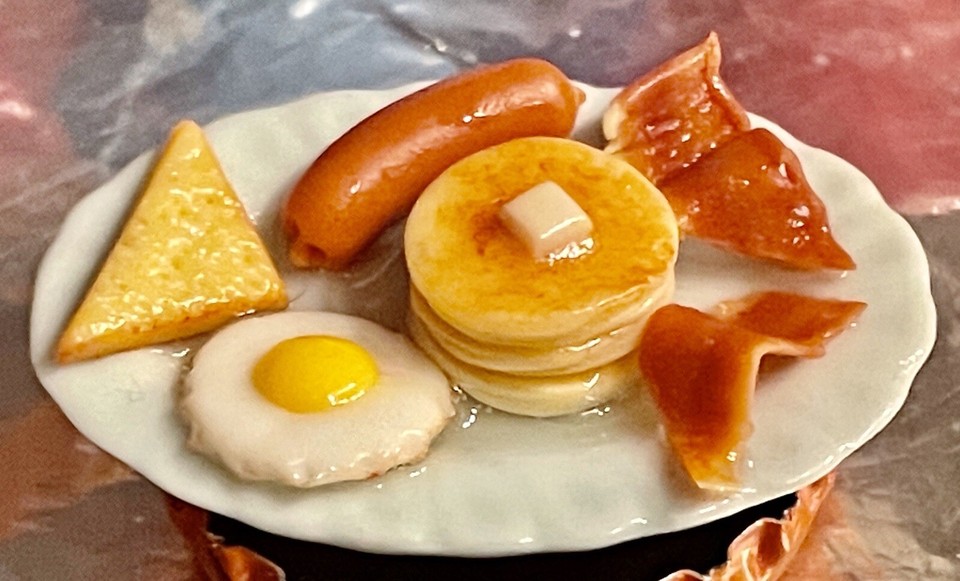 Barbi Dollhouse Miniature Food Mini Pancakes Triple Stack Breakfast Lot ...
