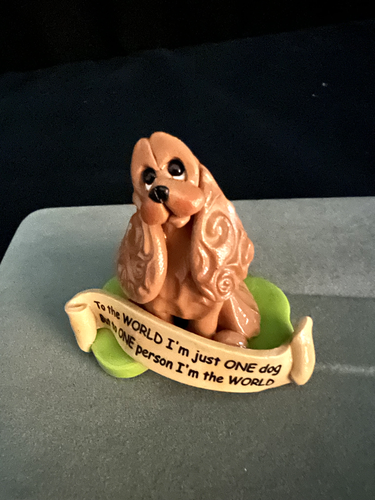 Handmade Clay Blonde Cocker Spaniel Dog Figurine | eBay