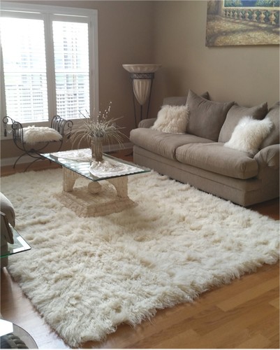 BEAUTIFUL GREEK FLOKATI RUGS. LONG 3.5" WOOL PILE. ORGANIC NATURAL WOOL ...