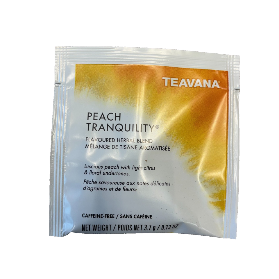 Teavana Peach Tranquility Herbal Tea Sachets (50 Count) - Caffeine-Free ...
