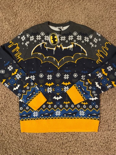DC Batman XL Ugly Christmas Holiday Sweater New With Tags | eBay