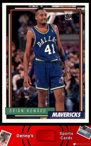 1992 Topps #385 Brian Howard Dallas Mavericks Basketball Card | eBay