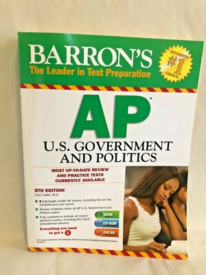 BARRON'S AP US GOVERNMENT & POLITICS REVIEW AND PRACTICE TESTS w/ CD ...