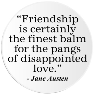 Friendship is Finest Balm Jane Austen Quote - 10 Pack Circle Stickers 3 ...
