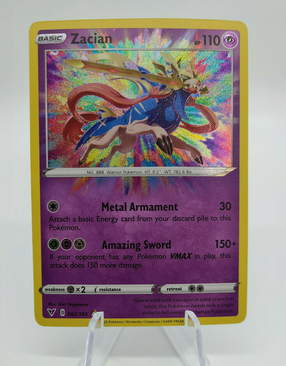 Zacian Amazing Rare - 82/185 - Vivid Voltage Pokemon Card - New | eBay.de