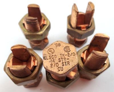 Lot of 5 Ilsco IK-2/0 Copper Split Bolt Connectors 2/0 AWG Direct ...