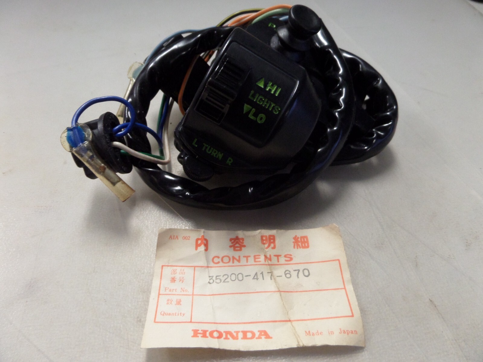 NOS Honda OEM Winker Switch 1978 CB400 35200-417-670 | eBay
