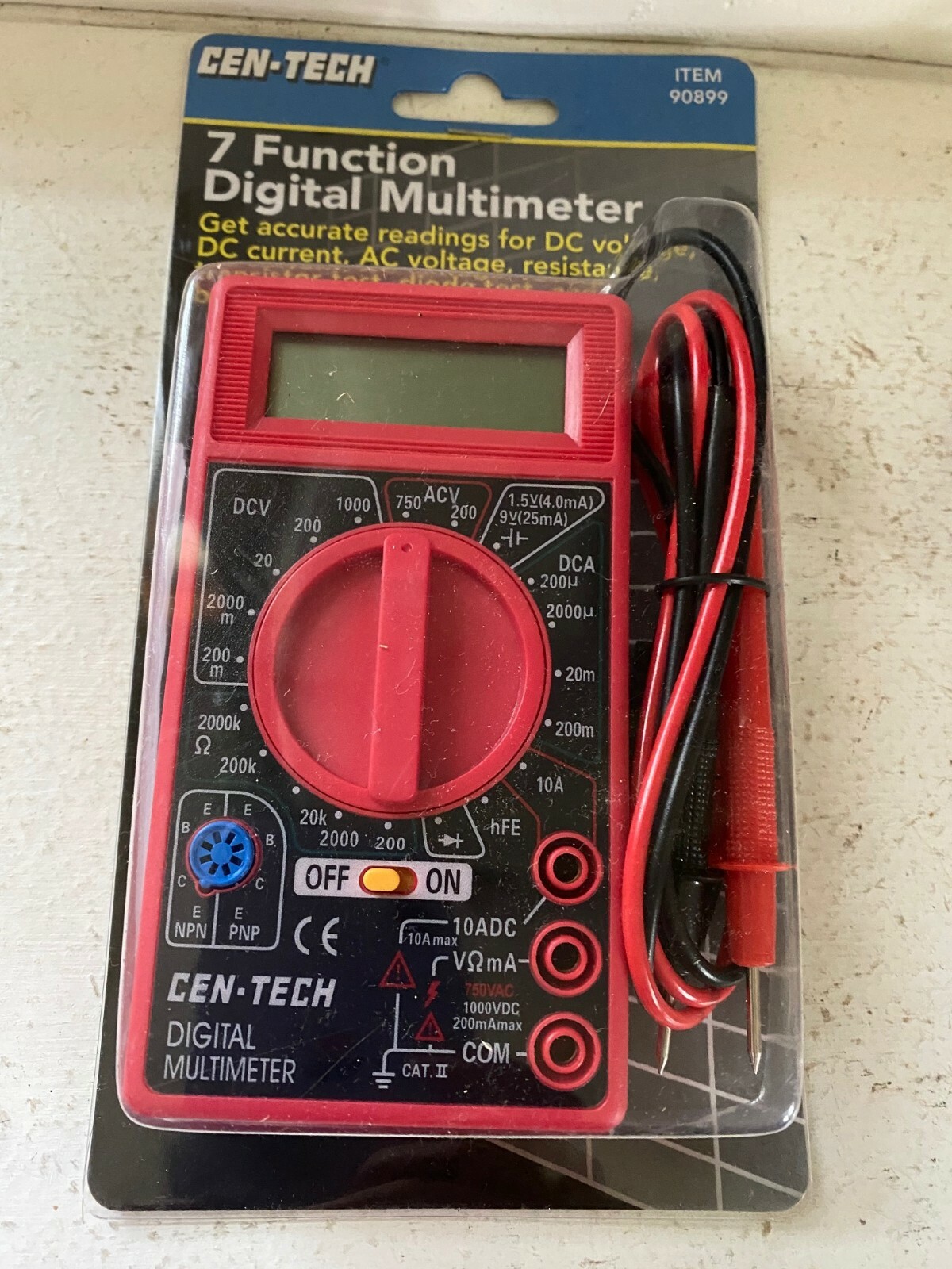 NEW CEN-TECH 7 Function Digital Multi-Tester Multimeter Item 90899 | eBay