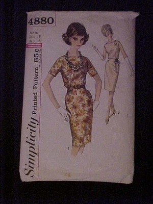 Vintage Simplicity Juniors' One-Piece Dress Pattern 4880 | eBay